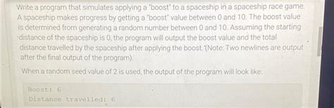 Solved Write A Program That Simulates Applying A Boost To