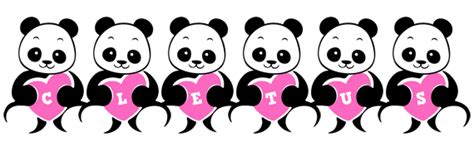 Cletus Logo Name Logo Generator Popstar Love Panda Cartoon Soccer America Style