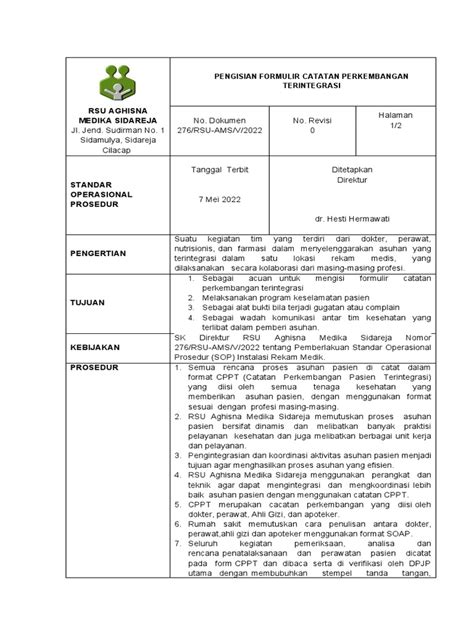 Sop Cppt Pdf