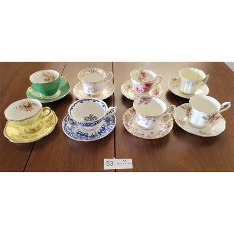 Eight Assorted Tea Cups And Saucers Beck Auctions Inc
