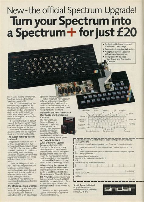 Sinclair Official Spectrum Upgrade World Of Spectrum Classic