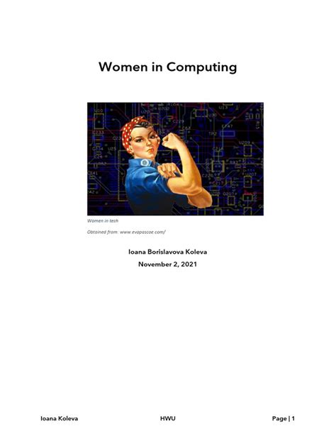 Women In Stem Pdf Computing Science