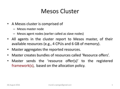 Introduction To Mesos Pptx Cloud Computing Internet