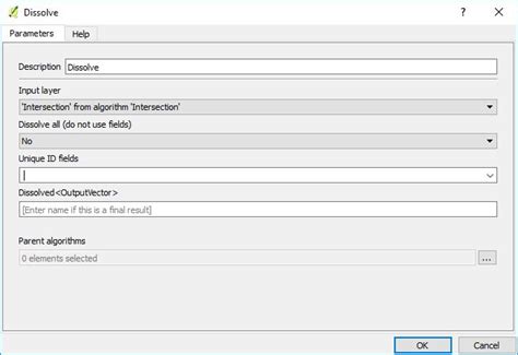 Usage Of Qgis Dissolve Geoalgorithm In Qgis Graphical Modeler 21819