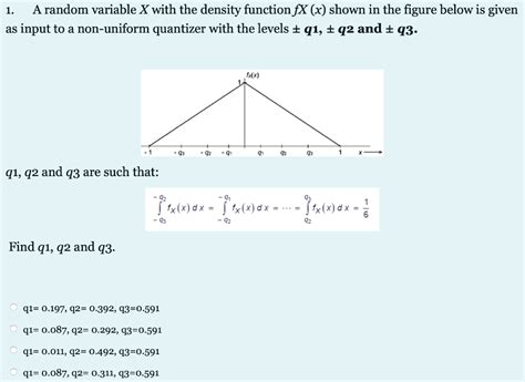 Solved A Random Variable X With The Density Function Fx Chegg