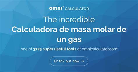 Calculadora De La Masa Molar De Un Gas