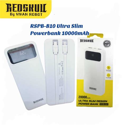 Jual Redskull Rspb B10 Powerbank Redskull Rspb B10 10000mah Dual Output Dan Input Ultra Slim