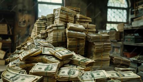 Big Pile Of Us Dollar Notes A Lot Of Money Bill Stacks Cash Millions Of