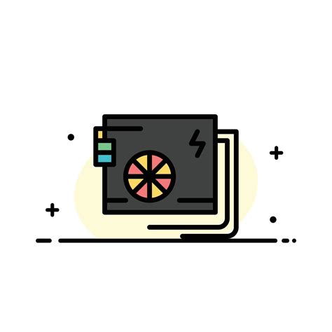 Ac Computer Part Power Supply Business Flat Line Filled Icon Vector Banner Template 13513808