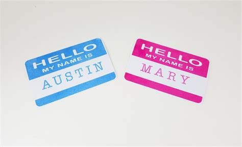 Hello My Name Is Tag Hello My Name Is Baby Announcement Name Etsy