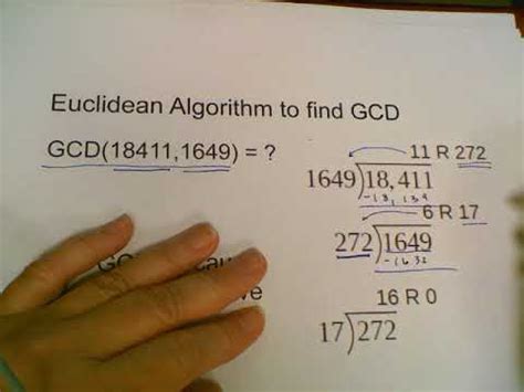 Unit GCD Euclidean Algorithm Method YouTube