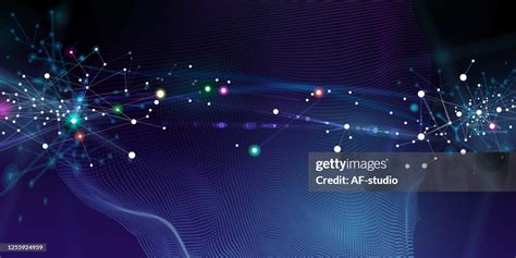 Abstract Science Technology Background Network Particle Illustration 3d Grid Surface High Res