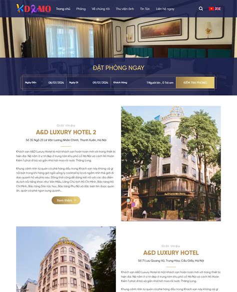 source code mẫu website bán dịch vụ khách sạn luxury chuẩn đẹp 2025
