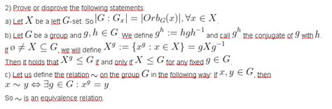 Prove Or Disprove The Following Statements A Let Chegg Com