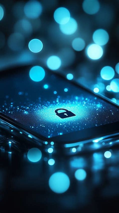 The Concept Of Cybersecurity Protection Is Represented By A Glowing Encryption Key Set Against A