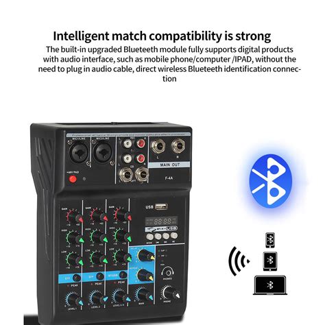 Computer Sound Card Bluetooth Sound Mixing Console Vicedeal