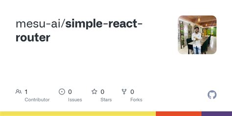 GitHub Mesu Ai Simple React Router