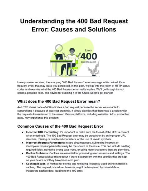 Ppt Understanding The 400 Bad Request Error Causes And Solutions