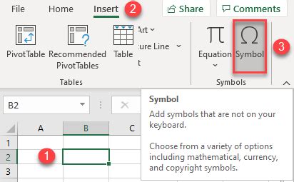 Insert Symbol In Excel 1 Automate Excel
