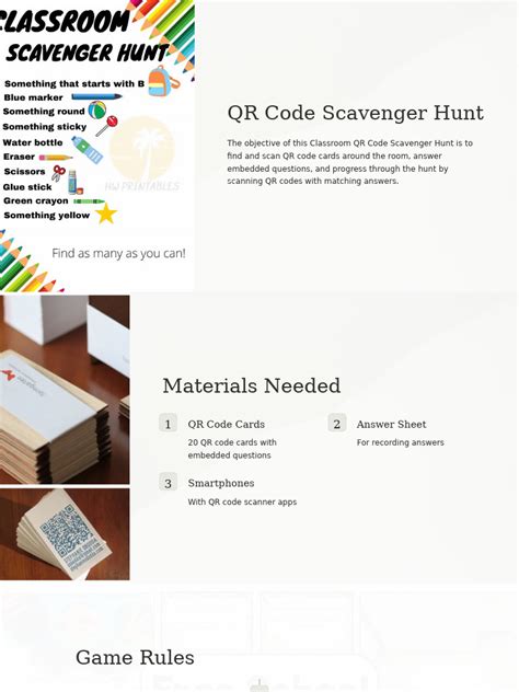 Qr Code Scavenger Hunt Pdf