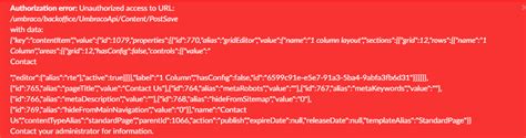 Authorization Error Unauthorized Access To Url