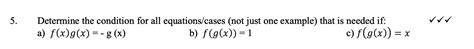 Solved Determine The Condition For All Equations Cases Not Chegg