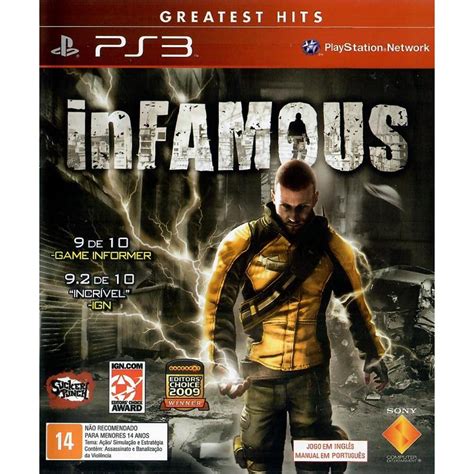 Infamous Ps3 Greatest Hits Seminovo Jogo Mídia Física Arena