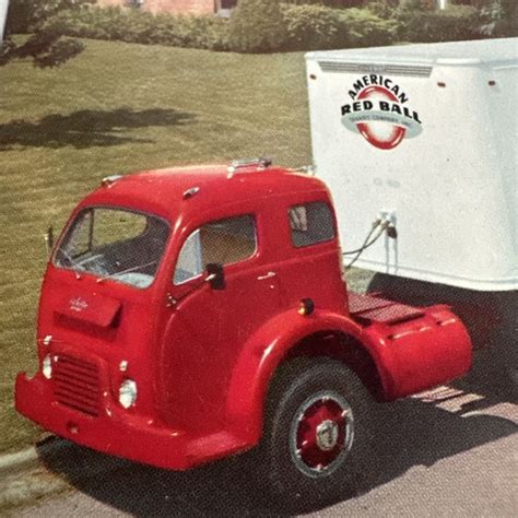 Vintage 1960s American Red Ball Moving Company Postcard Truck Unposted