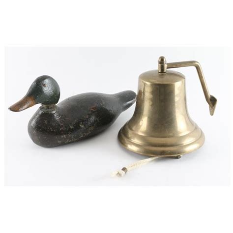 Brass Bell And Duck Decoy