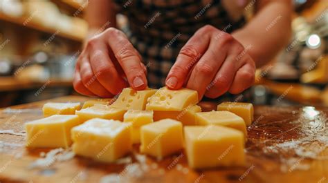 Premium Photo Cheese Tasting Event With Hands Sampling A Piece Of Gouda