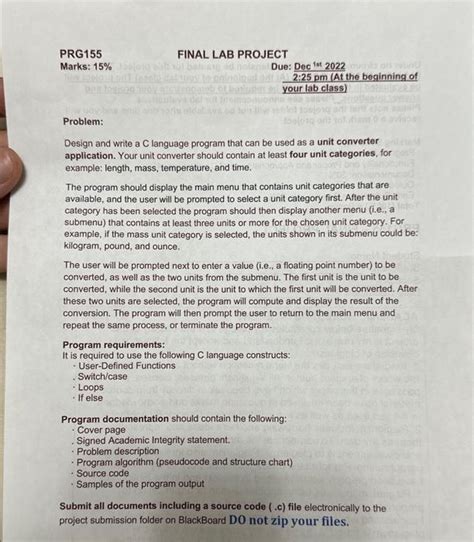 Solved Your Lab Class Problem Design And Write A C