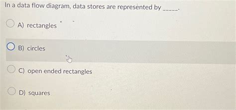 Solved In A Data Flow Diagram Data Stores Are Represented