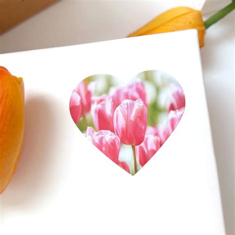 튤립스티커 꽃집 포장 스티커 소량제작 답례품 라벨 30장 디자인하는 강디