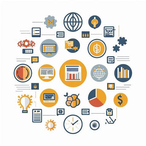 Photo Of Data Visualization Icons In A Circular Flow Chart Design