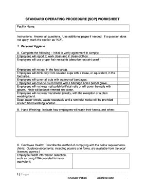 18 Printable Standard Operating Procedure Sample Pdf Forms And