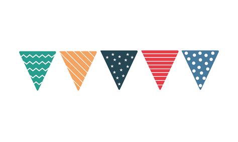 Birthday Flag Designs With Various Motifs Birthday Triangular Flags