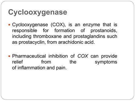 Inhibitors Of Cyclooxygenase Pptx