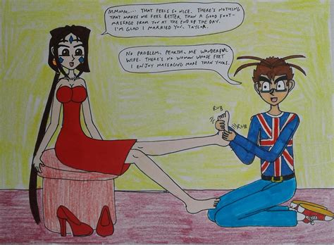 Me Massaging Peorths Feet By Belldandylover91 On Deviantart