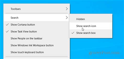 How To Remove The Windows Search Box From The Taskbar