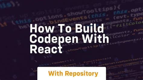 How To Build Codepen With React Youtube