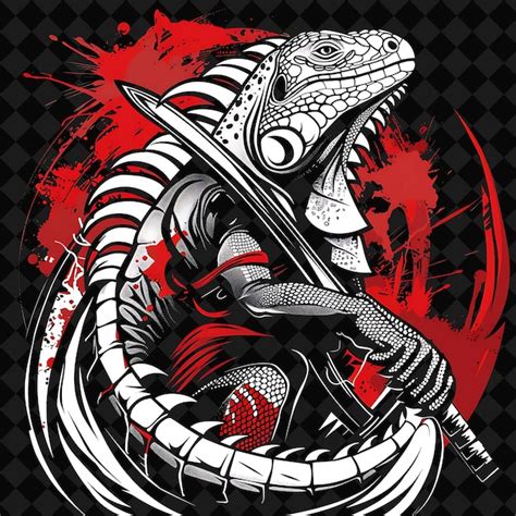 A Lizard With A Sword And A Sword On It Premium Ai Generated Psd