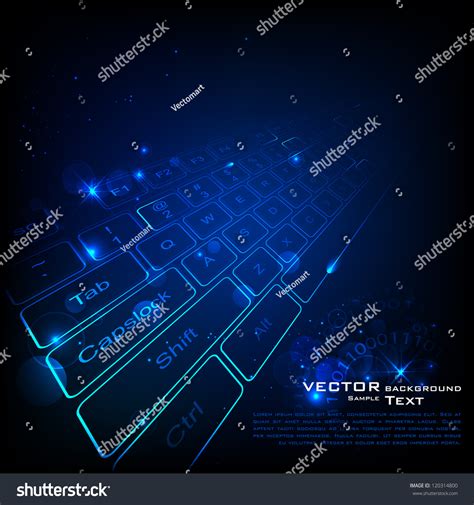 Illustration High Tech Keyboard Binary Number Stock Vector Royalty