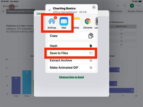 how to convert numbers file to excel on ipad or iphone