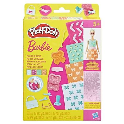 Play Doh Barbie Perles Et Noeuds Recharges Pour Coffret De Pâte A