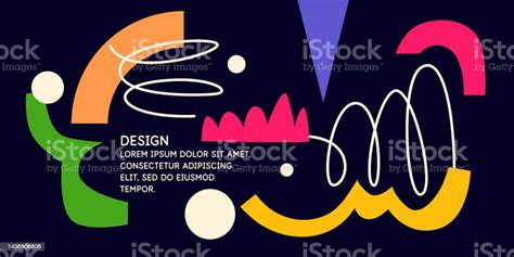 다양한 모양의 현대 기하학적 구성 디자인에 대한 일러스트레이션 추세 차트의 추상적 배경입니다 가상현실에 대한 스톡 벡터 아트 및 기타 이미지 Istock