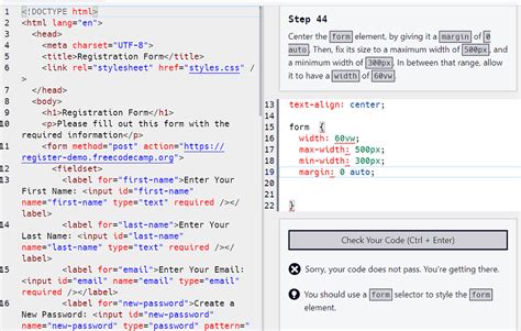 Learn Html Forms By Building A Registration Form Step Html Css The Freecodecamp Forum