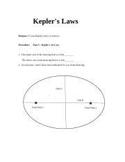 Understanding Kepler S Laws Of Motion Course Hero