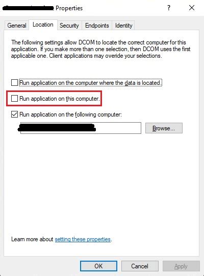 Is There A Script Way To Set Dcom Run Location And Configuration