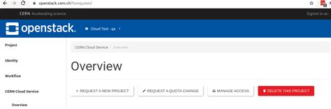 Deleting Projects Cern Openstack Private Cloud Guide