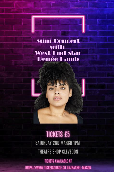 Mini Concert with Renée Lamb at The Theatre Shop event tickets from TicketSource